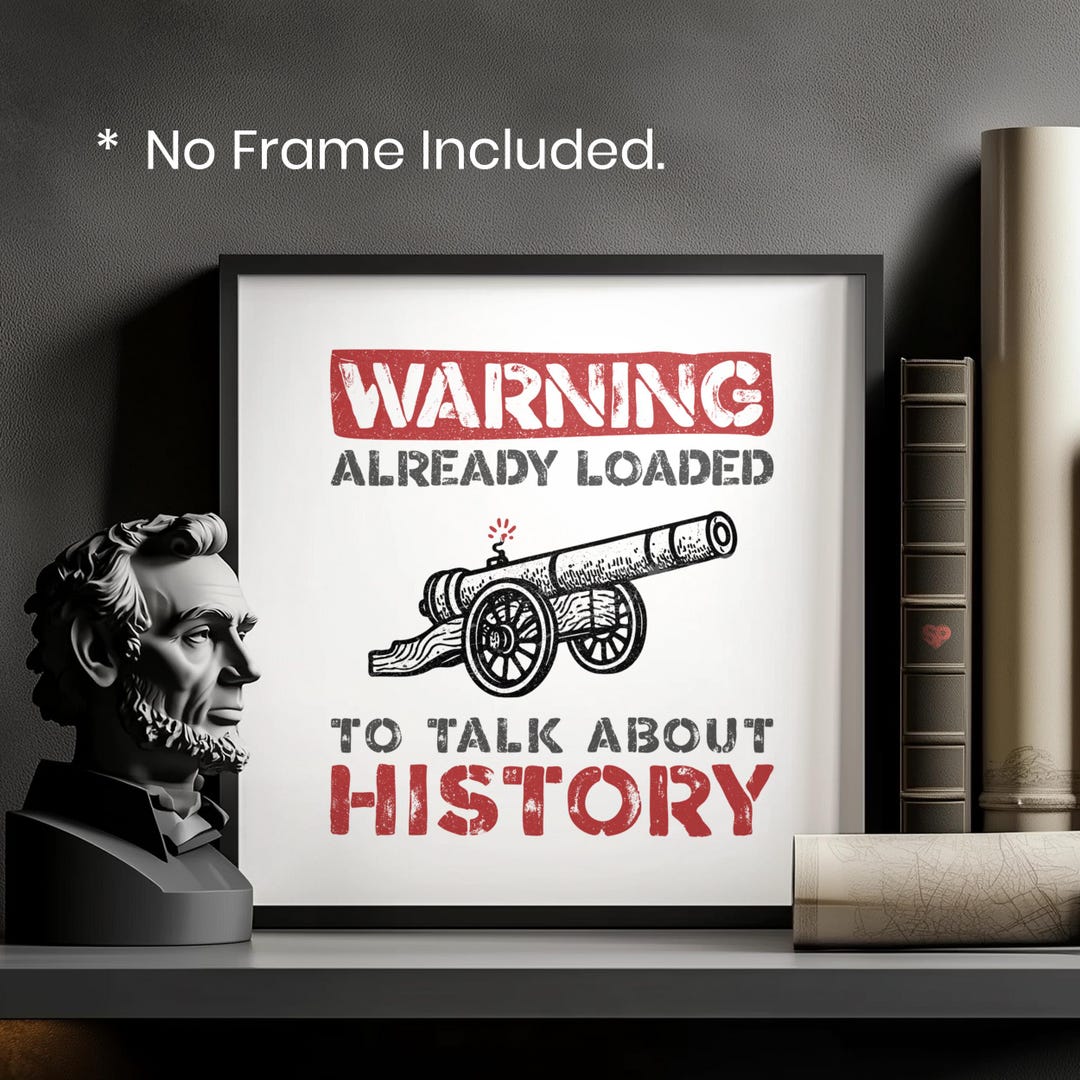 Vintage Cannon Poster: Warning History Print for Military Enthusiasts ...