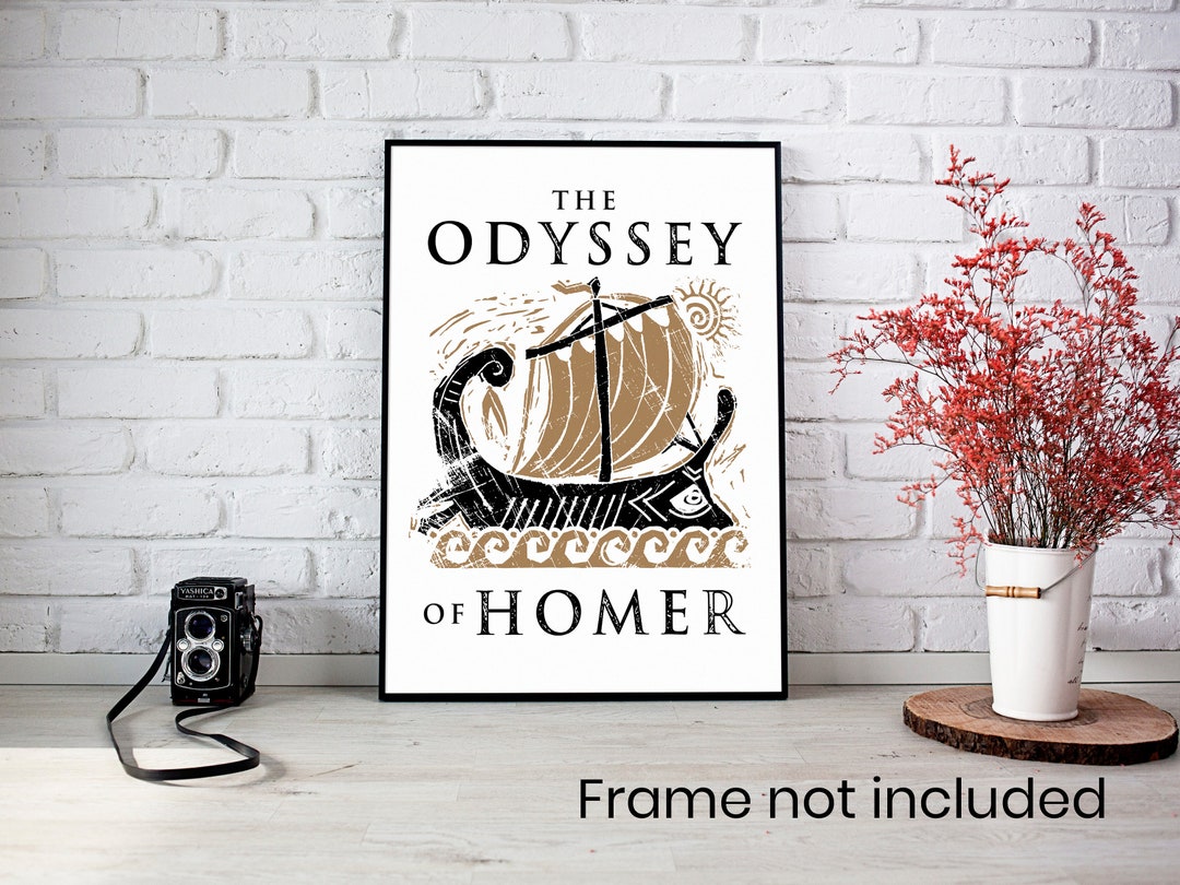 Odyssey of Homer Art Print, the Iliad Poster, Homer Greek Mythology ...