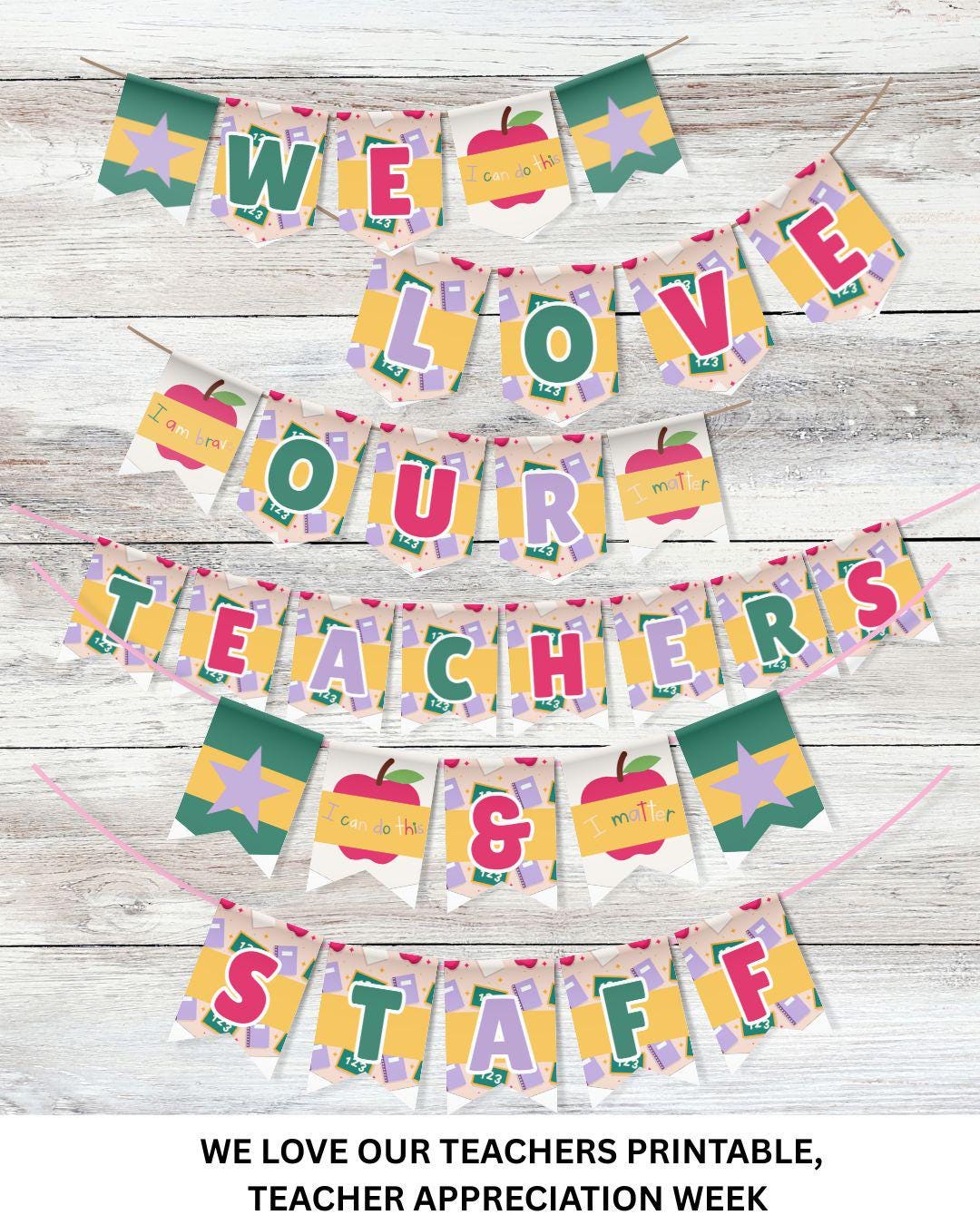 Teacher Appreciation Banner Printable: Classroom Decor (DIY Digital ...