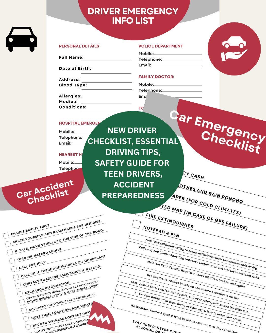 New Driver Checklist, Essential Driving Tips, Safety Guide for Teen ...