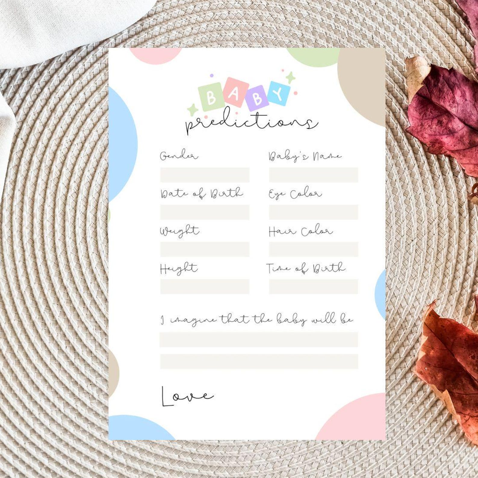 Editable Baby Shower Games Canva, Gender Prediction Game for Baby ...