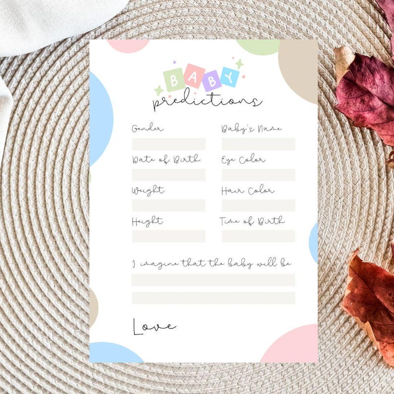Editable Baby Shower Games Canva, Gender Prediction Game for Baby ...