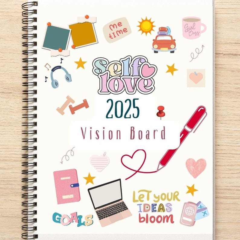 Canva Vision Board Template Digital Dream Board Editable Goals Board ...