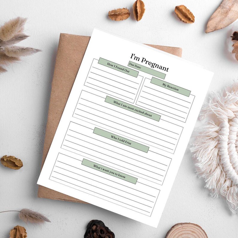 Digital Pregnancy Journal - Printable Planner for New Moms - Bump to ...