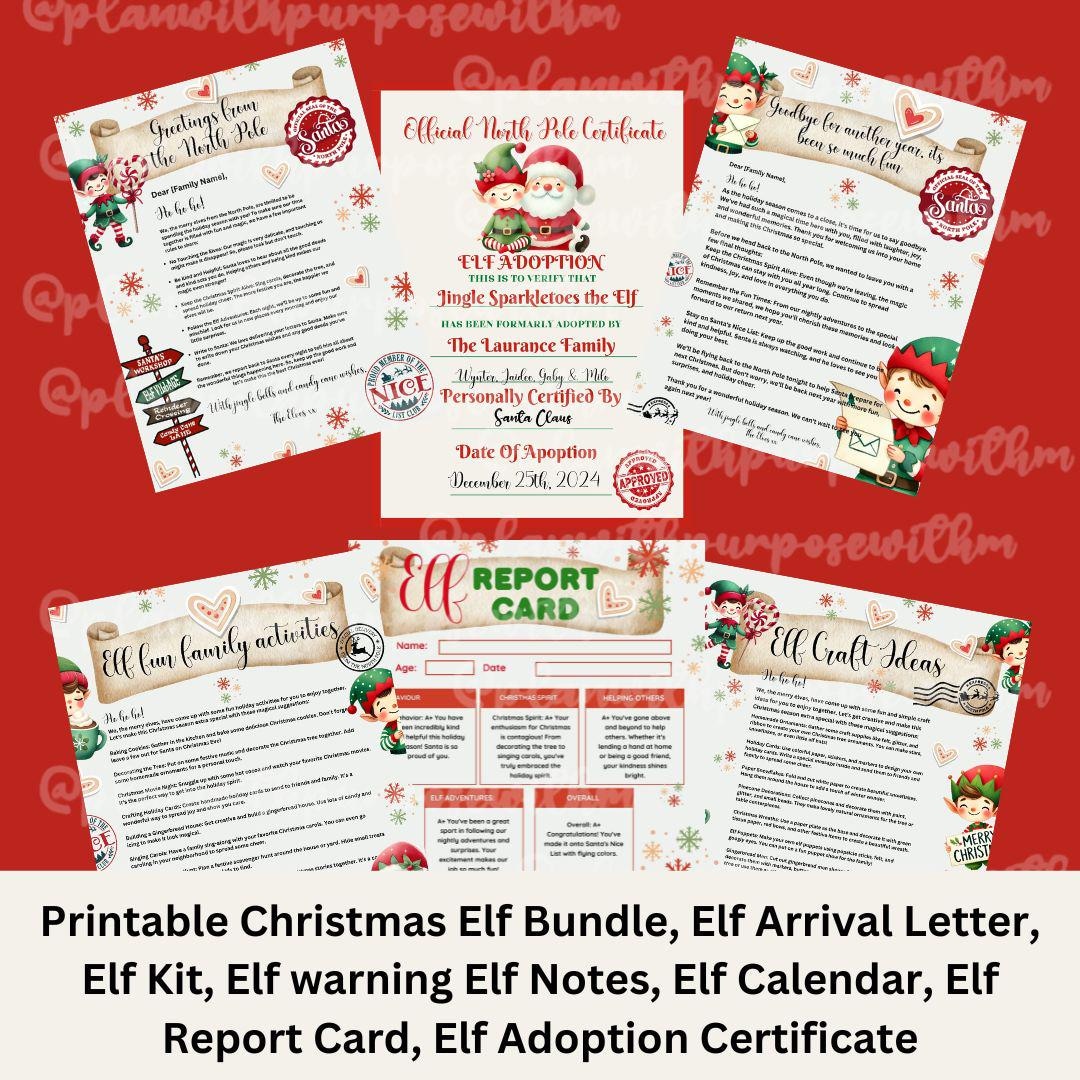 Elf Arrival Letter & Advent Calendar: Christmas Tradition (printable ...