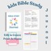 Kids Bible Study Journal: Printable Prayer Diary & Tracker (17 Studies ...