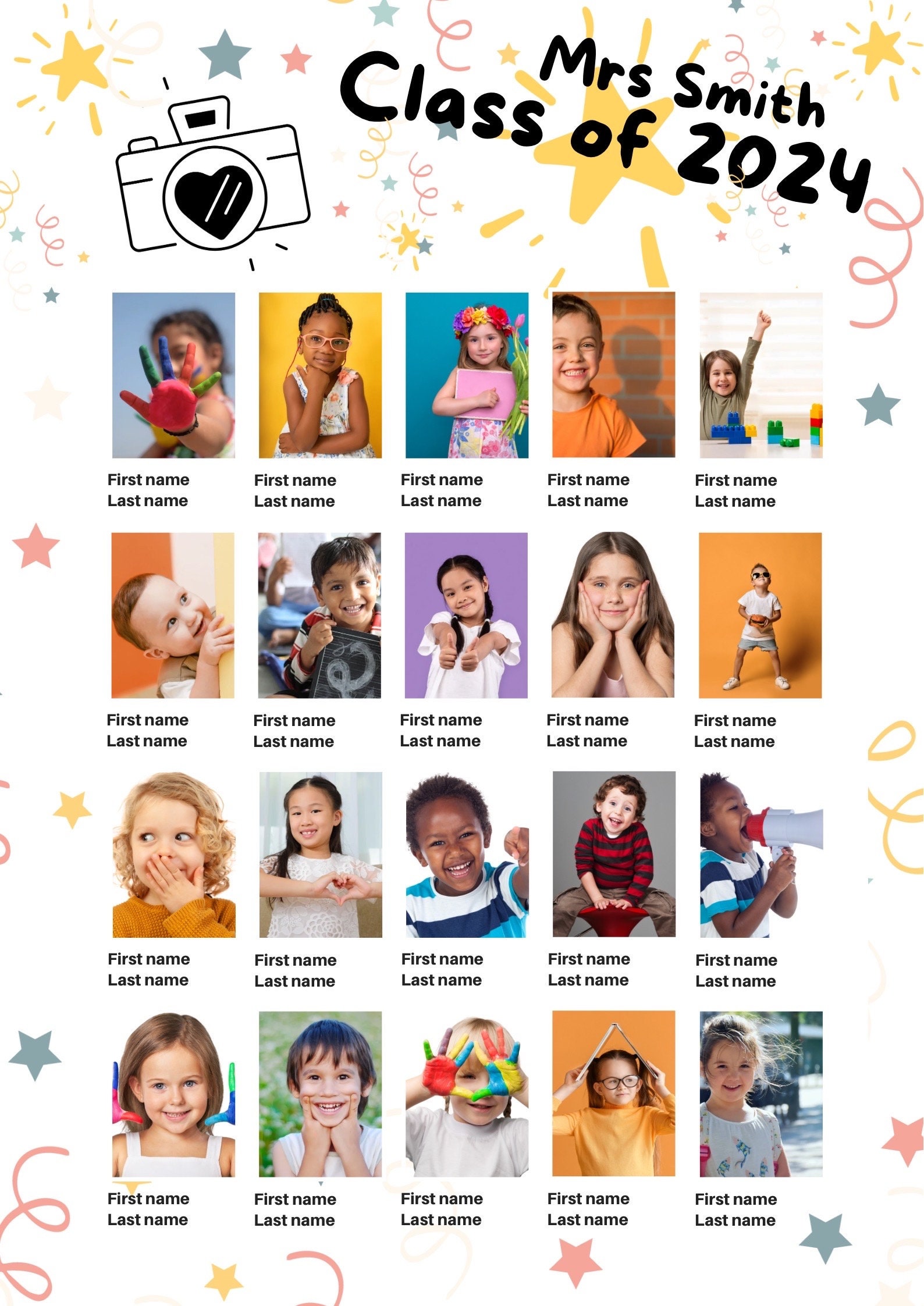 End of Year Teacher Gift Photo - Printable Memory Book Template - Class ...