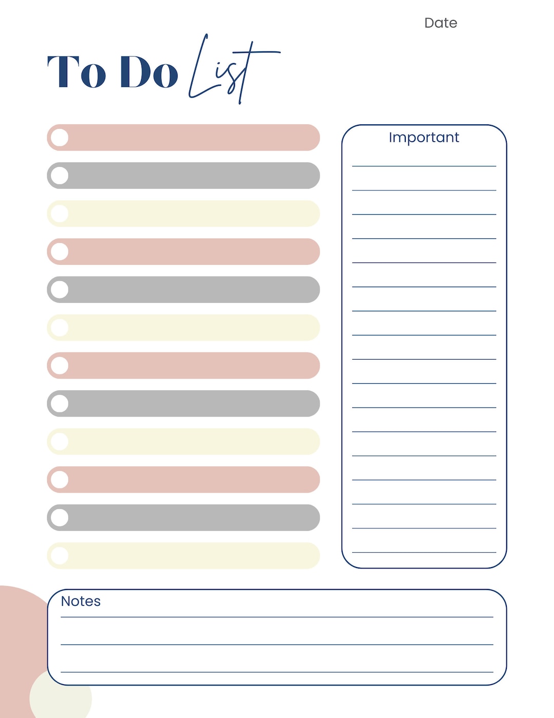 Printable Editable to Do List, Custom Canva Template, Simple Checklist ...