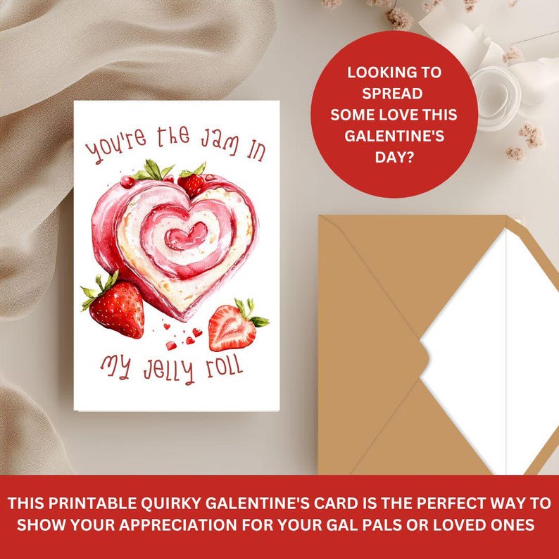 Happy Galentine's Day Printable Card, Unique Funny Design for Women ...