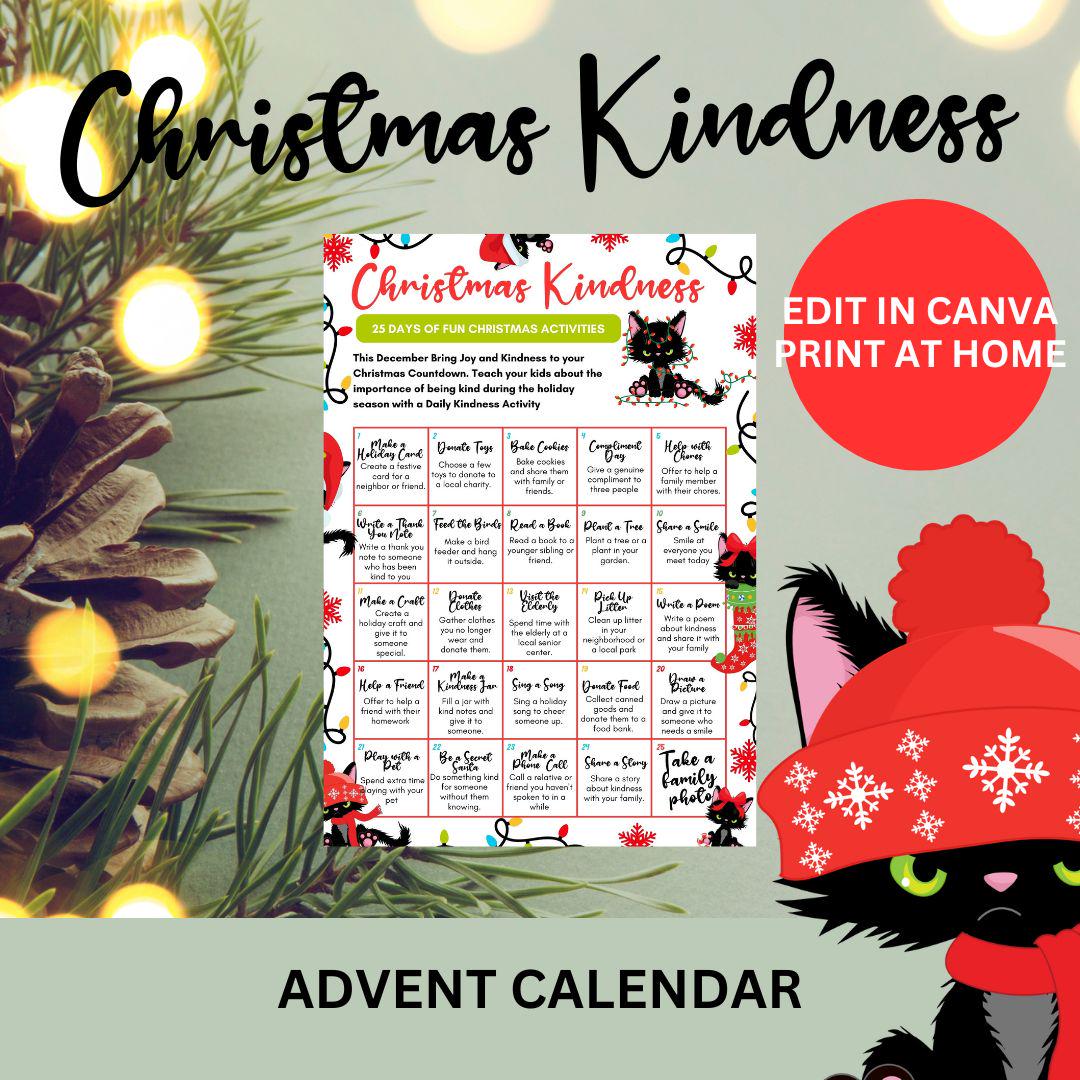 Acts of Kindness Advent Calendar for Kids - Printable Christmas ...