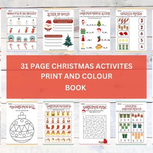 Christmas Winter Puzzle Book for Kids - Printable Activities - Fun ...