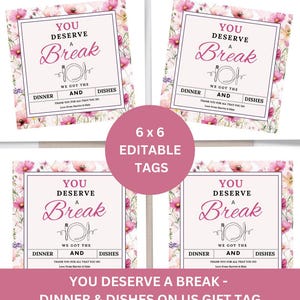 Dinner & Dishes Gift Tag: Teacher Thank You (digital Download) - Etsy