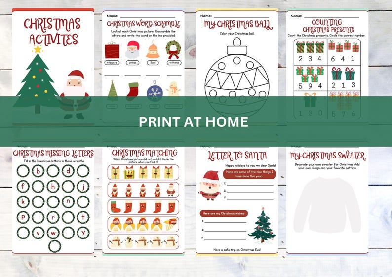 Christmas Winter Puzzle Book for Kids - Printable Activities - Fun ...