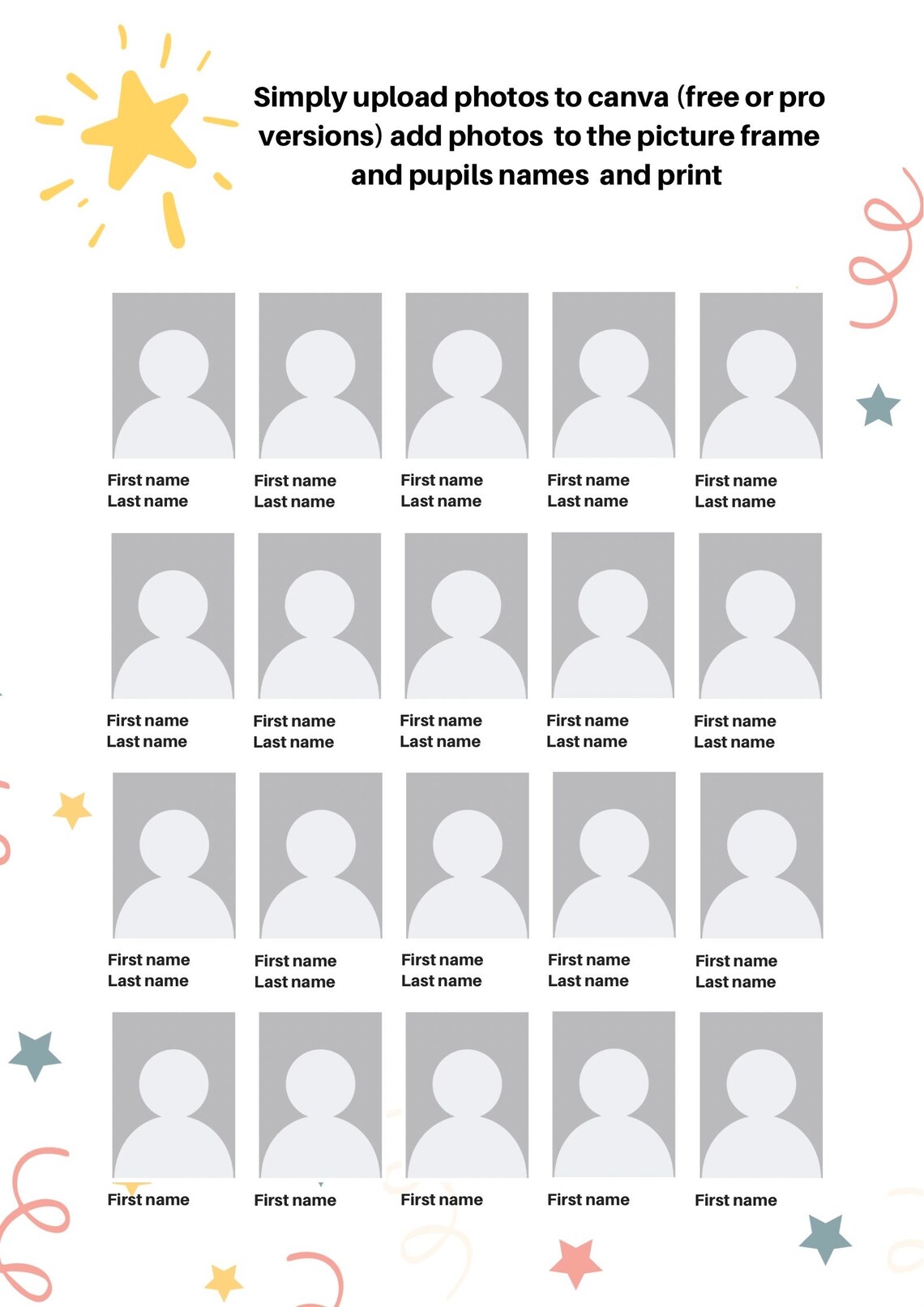 Photo Canva Template Photo Gift Canva Template gift for Teachers End of ...