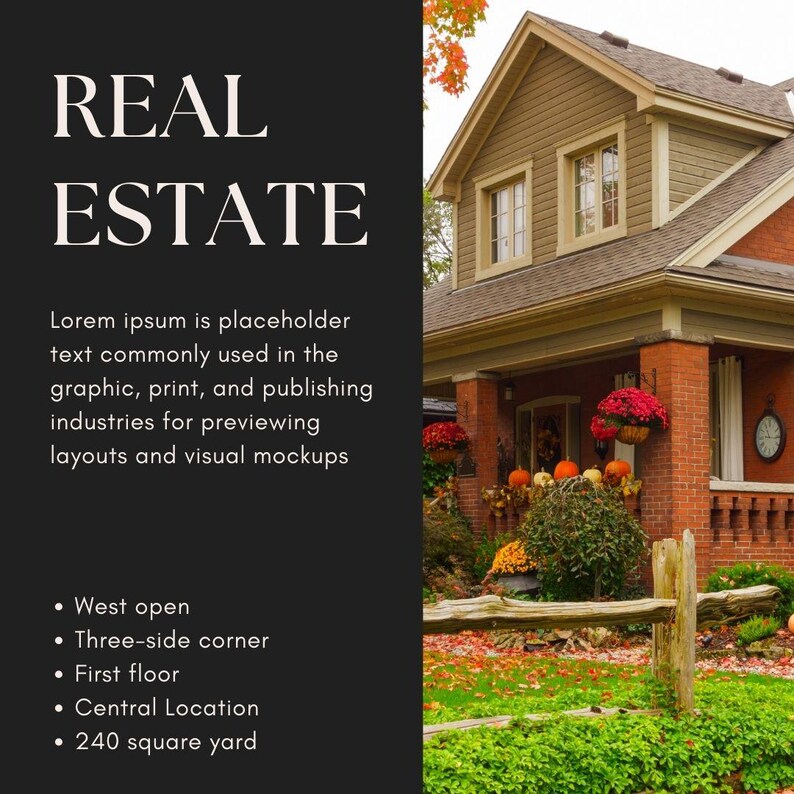 Fall Real Estate Marketing Templates Social Media Posts for Realtors ...