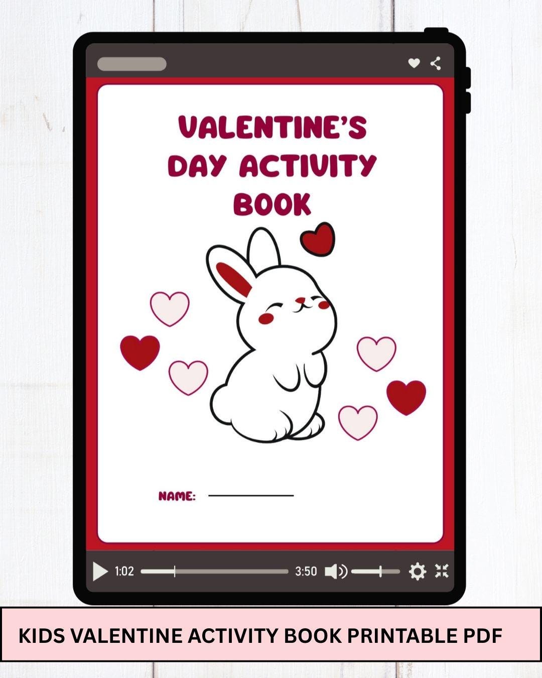Kids Valentine Activity Book Printable | Fun Valentine Games for Kids ...