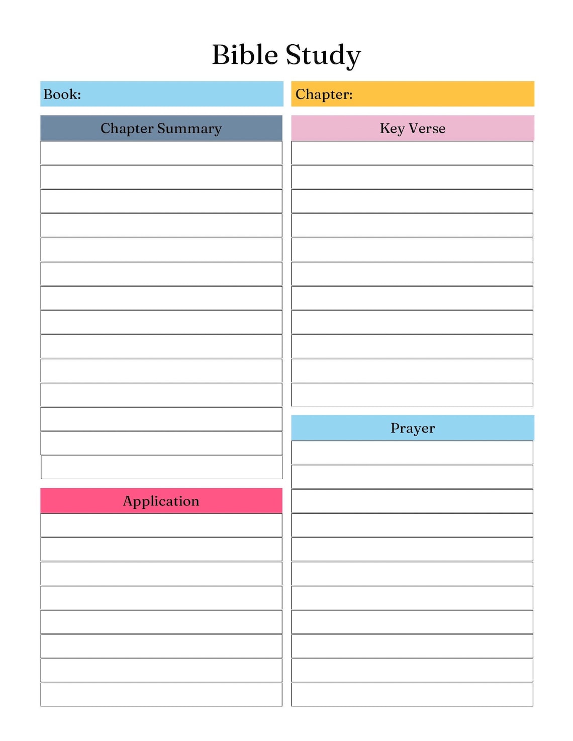 Kids Bible Study Journal: Printable Prayer Diary & Tracker (17 Studies ...