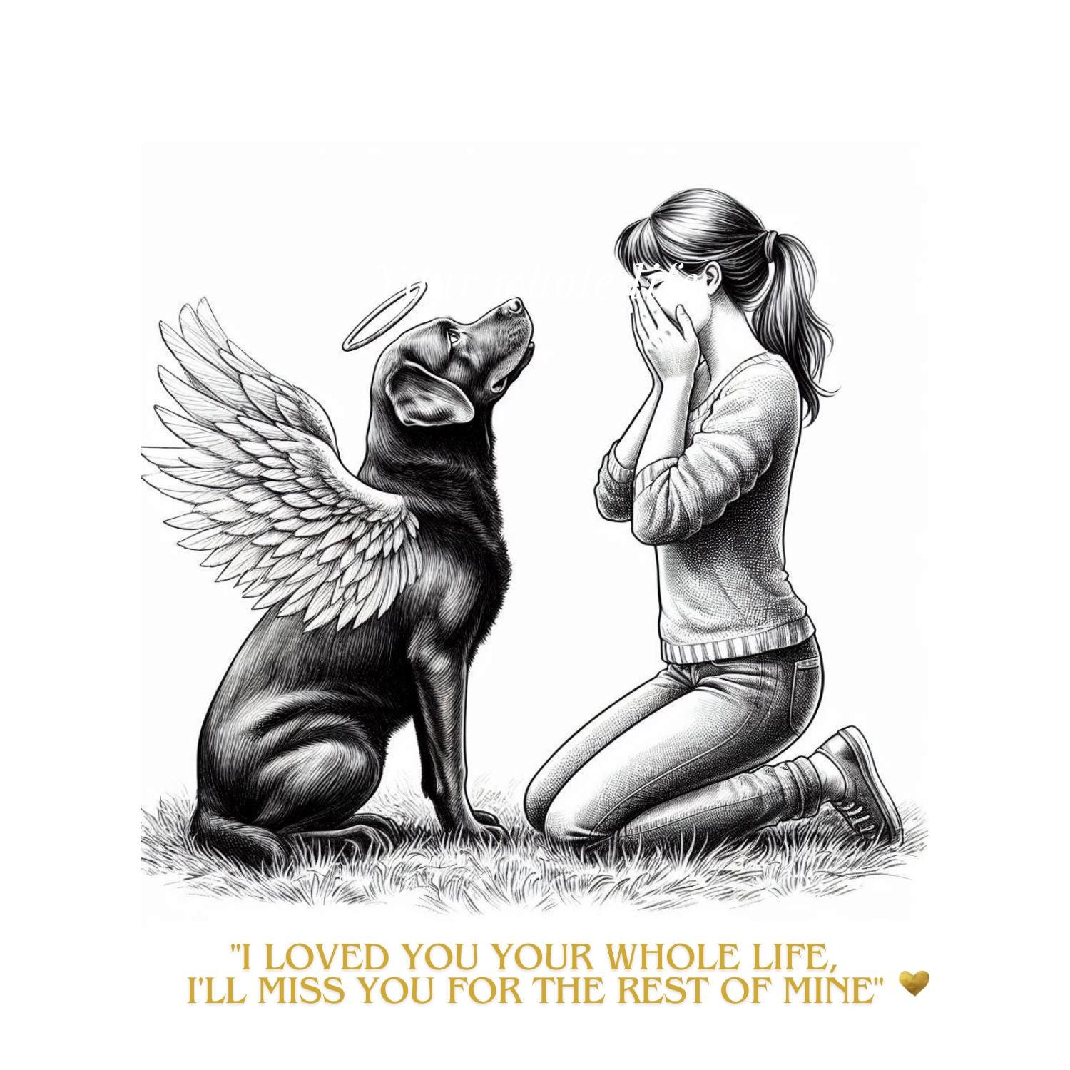 Sympathy Card for Fur Babies - Instant Digital Pet Condolence - Print ...