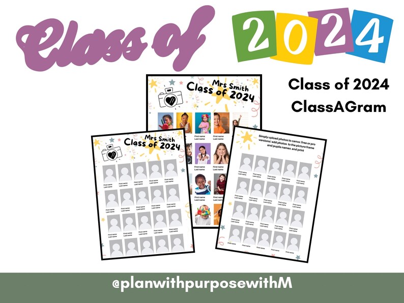 End of Year Teacher Gift Photo - Printable Memory Book Template - Class ...