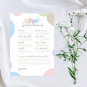 Editable Baby Shower Gender Prediction Game (canva Template) - Etsy