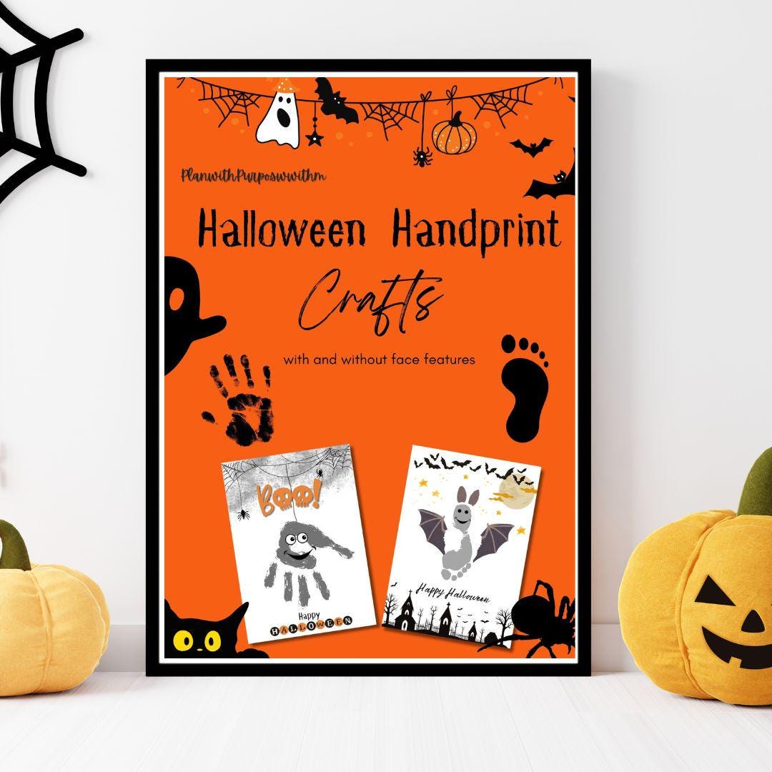 Halloween Handprint Art Bundle - Fun Kids Craft - Creative Keepsake ...