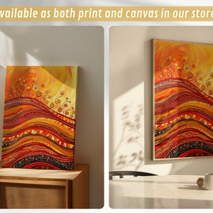 Extra Large Aboriginal Print, Vibrant Aboriginal Wall Art, Dot Painting ...