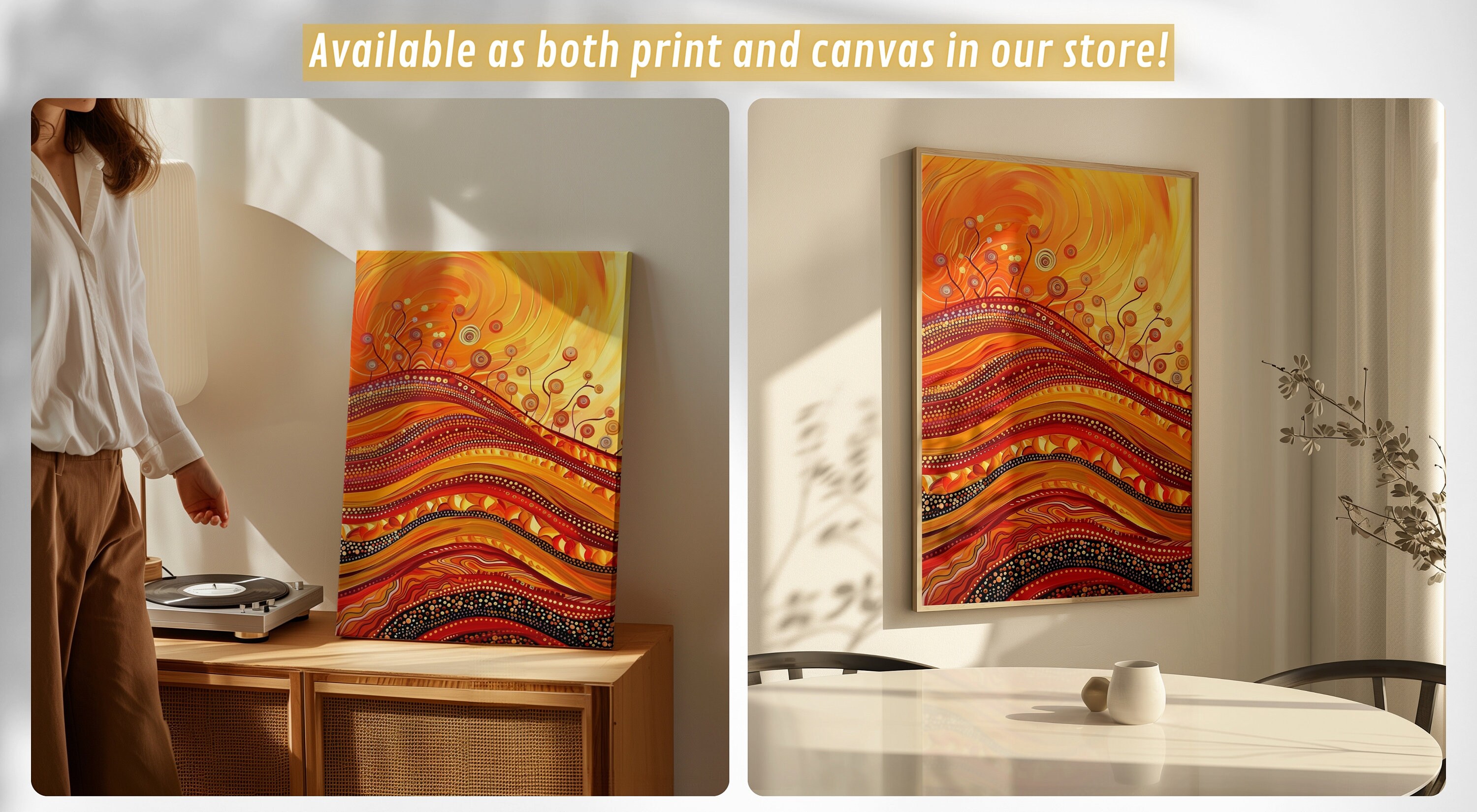 Extra Large Aboriginal Print Vibrant Aboriginal Wall Art, Dot Painting ...