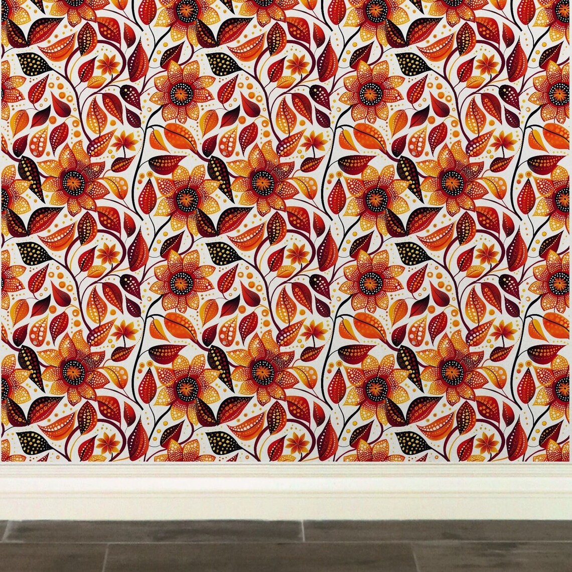 Aboriginal Flower Wallpaper, Bright Artistic Native Australian ...