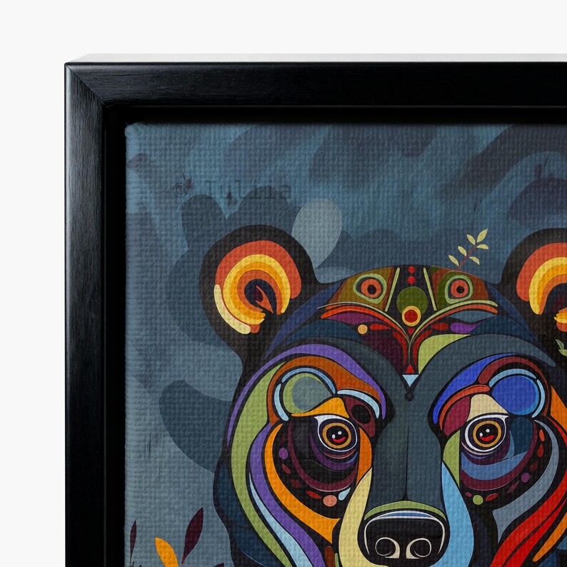 Indigenous Canadian Inspired Wall Art, Bear Aboriginal Style Artwork ...