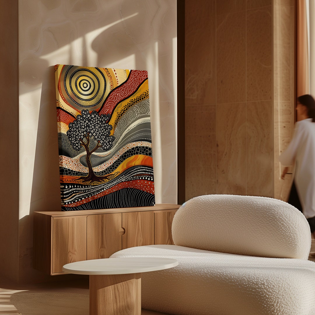Aboriginal Dreamtime Canvas Art Indigenous Australian Painting With ...
