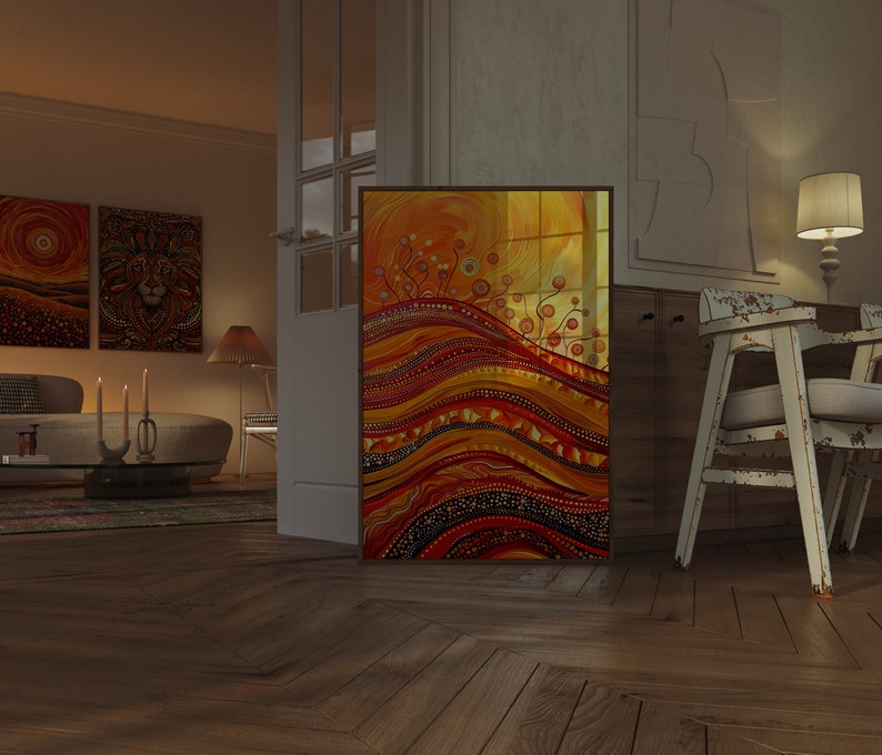 Extra Large Aboriginal Print Vibrant Aboriginal Wall Art, Dot Painting ...