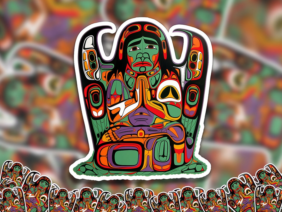 Art Sticker, Canadian Aboriginal Design Vinyl Decal, Laptop or Car ...
