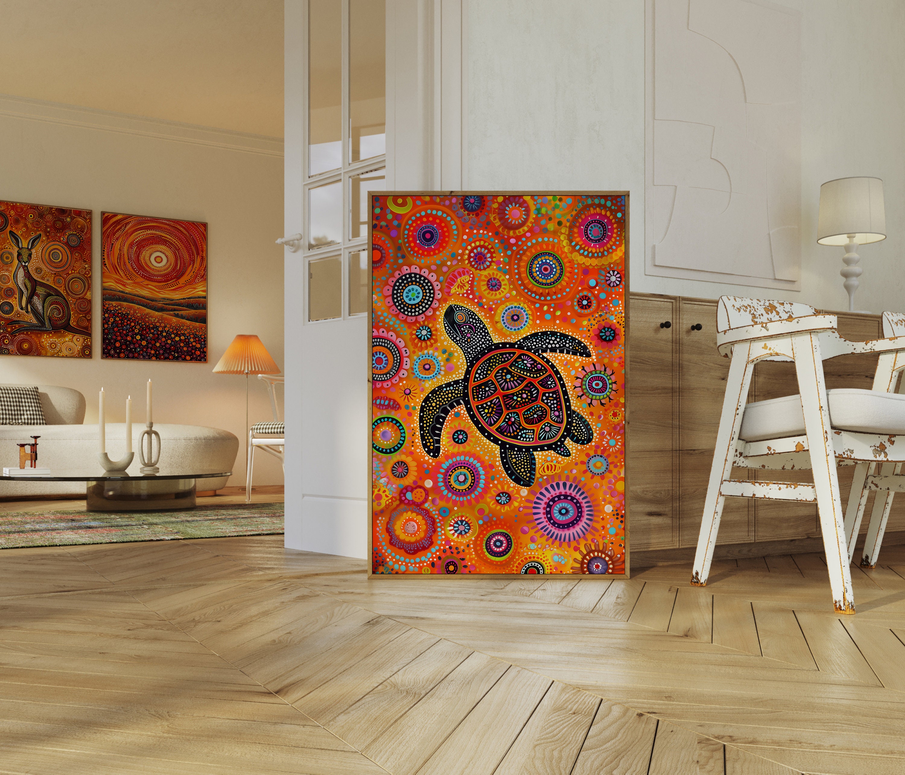 DIGITAL Turtle Aboriginal Dot Painting Download Authentic Indigenous ...