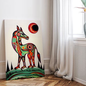 Aboriginal Artwork, Traditional Canadian Indigenous Art, Vibrant Animal ...