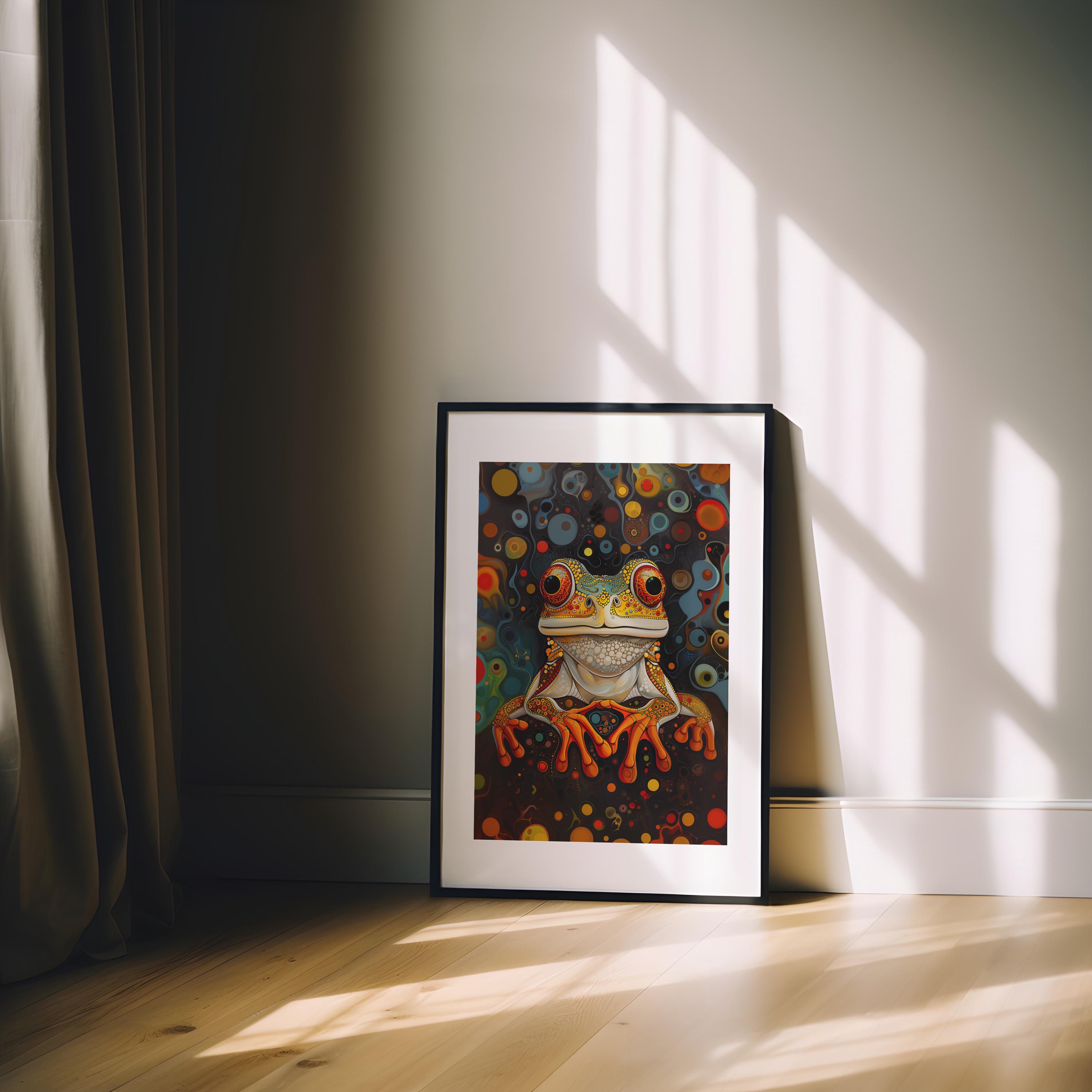 Bright Frog Canadian Aboriginal Style Print, Dopamine Artwork Inspired ...
