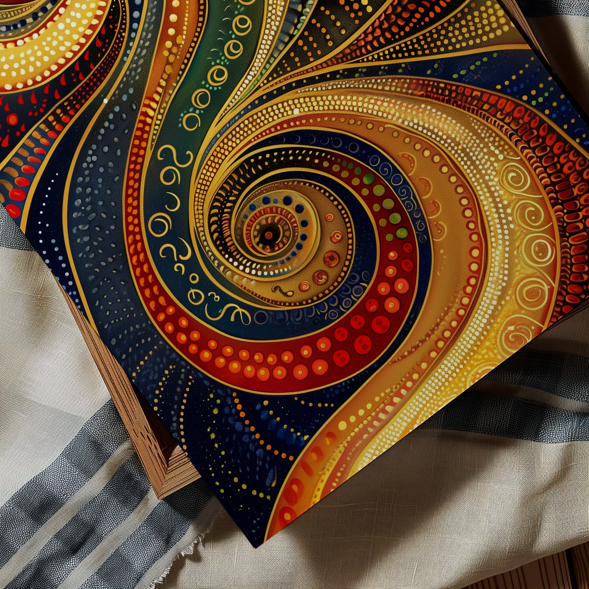 Australian Aboriginal Dreamtime Art Poster Vibrant Dot Painting ...