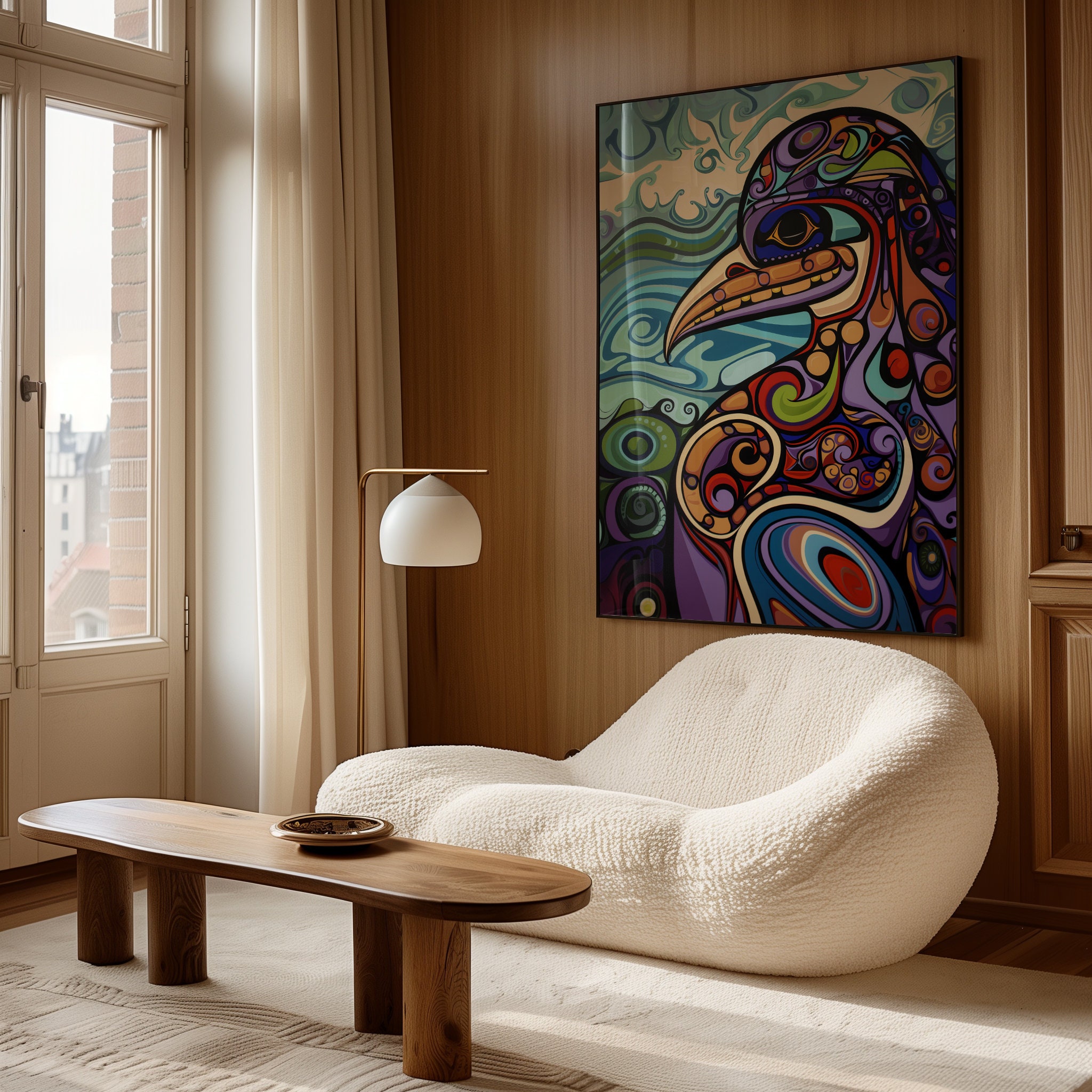 Authentic Canadian Aboriginal Art Print, First Nations Eagle Canvas ...