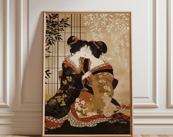 Shunga Japanese Woodblock Prints - Etsy