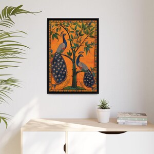 Beautiful Madhubani Style Artwork for Contemporary Wall Art, Vibrant ...