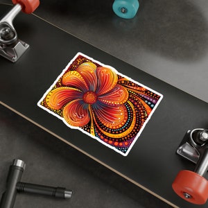 Tribal Design Flower Aboriginal Art Sticker, Large Vinyl Decals for ...