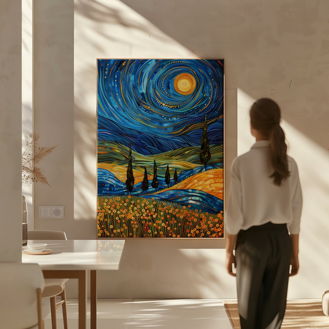 Extra Large Aboriginal Print on Canvas, Contemporary Dreamtime ...