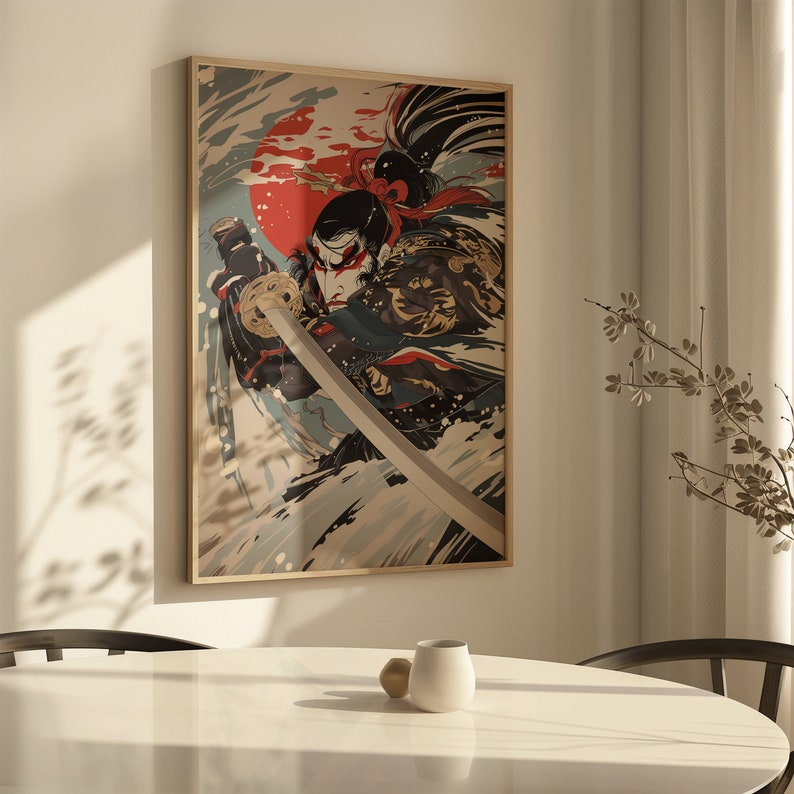 Edo Period Artwork Samurai Warrior Ronin Poster, Japanese Ukiyo-e ...