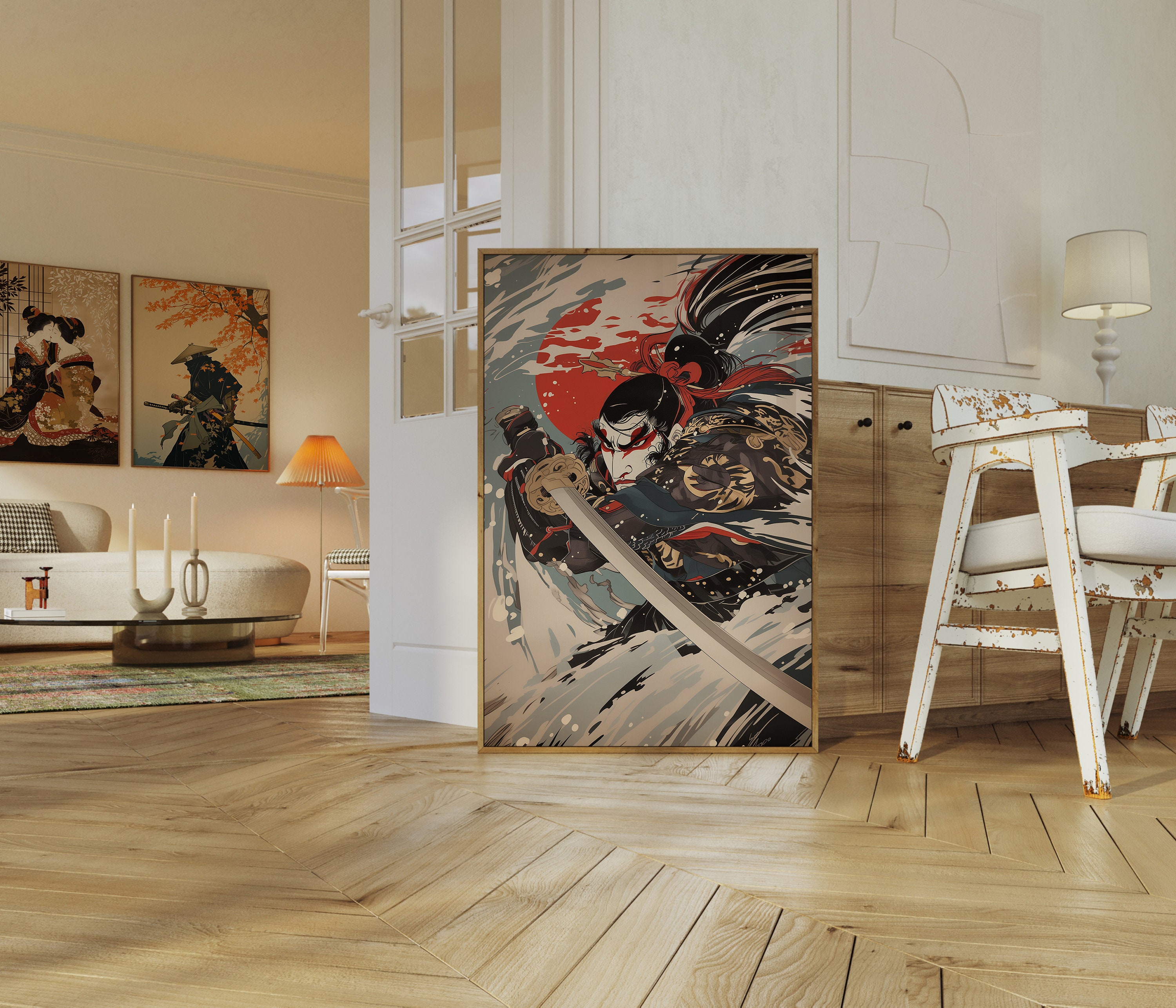 Edo Period Artwork Samurai Warrior Ronin Poster, Japanese Ukiyo-e ...