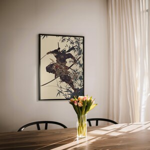 Japanese Samurai Warrior Poster, Traditional Edo Period Paintings Style ...