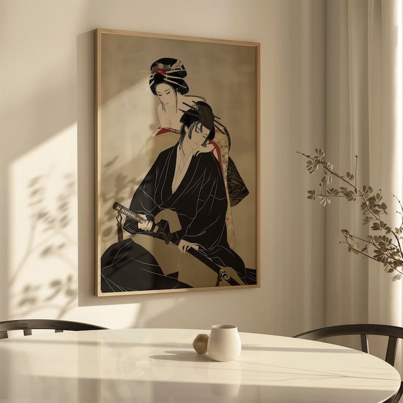 DIGITAL Edo Period Paintings: Geisha and Ronin Samurai Art, Japanese ...