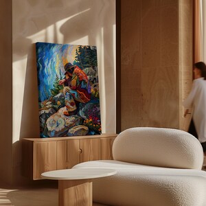 Canadian Aboriginal Artwork, Extra Large Canvas Art Inspired by First ...