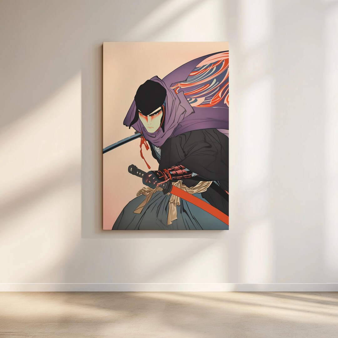 Ukiyo-e Samurai Warrior Canvas, Edo Period Japanese Art Print for ...