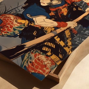 Japanese Samurai Warrior Poster – Edo Period Ronin Ukiyo-e Wall Art ...
