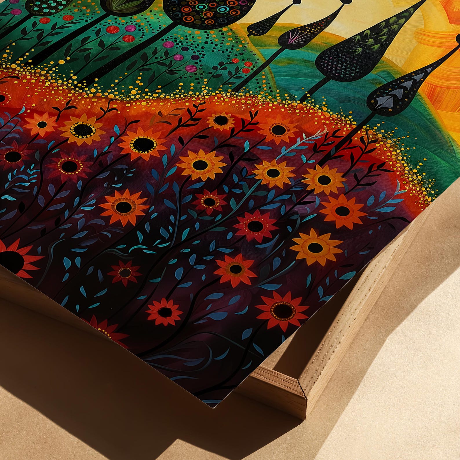 Canadian Aboriginal Art, Sunset Meadow Print – Colorful Indigenous ...