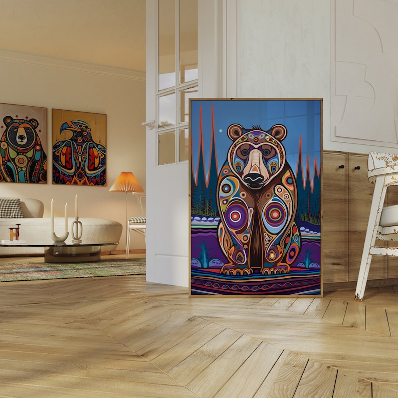 Aboriginal Canada Print Contemporary Inuit Art Painting, Native ...